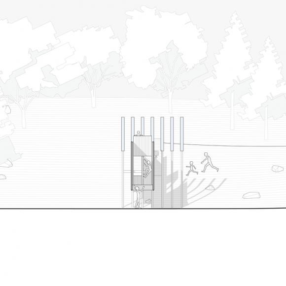 探索空間的遊戲時間：宛如藝術裝置的遊樂場，Five Fields Play Structure - POLYSH